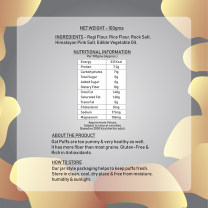 Ragi Puffs - Himalayan Pink Salt | Healthy Millet Snack - Irie Foods